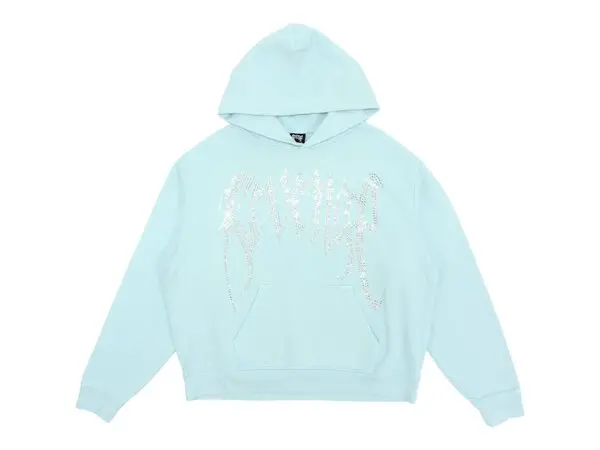 Revenge Xxxtentacion Heartbreak Bejeweled Hoodie - Baby Blue